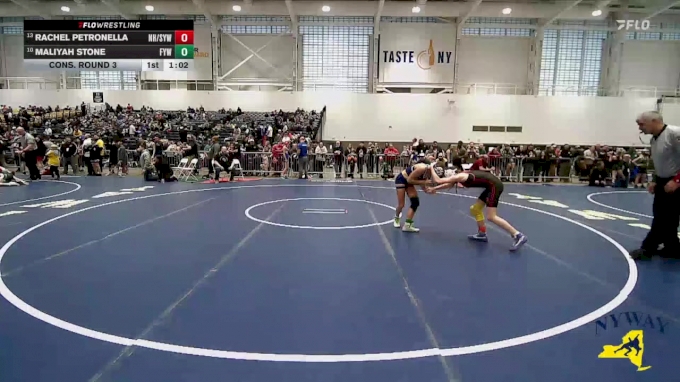 95 lbs Cons. Round 3 - Maliyah Stone, Falconer Youth Wrestling vs ...