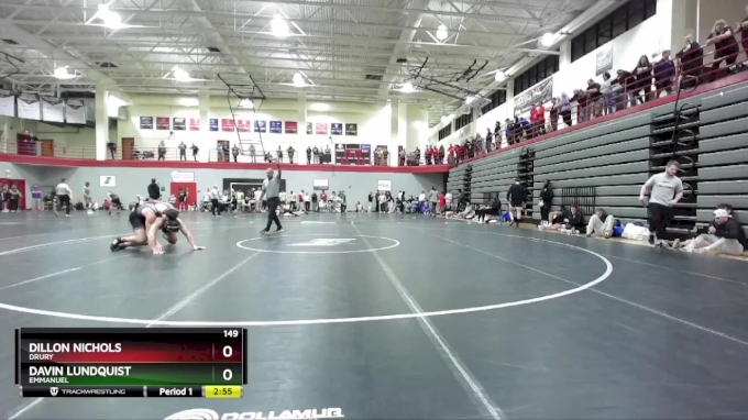 149 lbs Cons. Round 3 - Davin Lundquist, Emmanuel vs Dillon Nichols, Drury