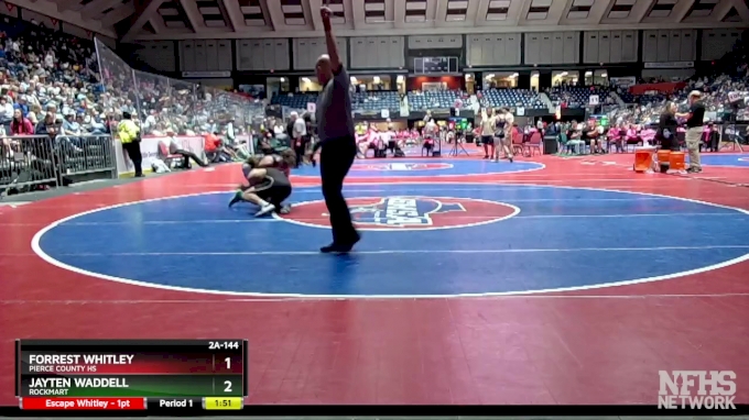 2A-144 lbs Champ. Round 1 - Jayten Waddell, Rockmart vs Forrest Whitley ...