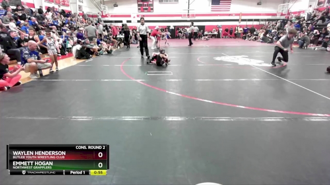 55 lbs Cons. Round 2 - Emmett Hogan, Northwest Grapplers vs Waylen ...