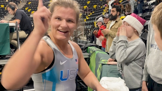 Yelena Makoyed Signs Autographs After Pinning 2x World Champion