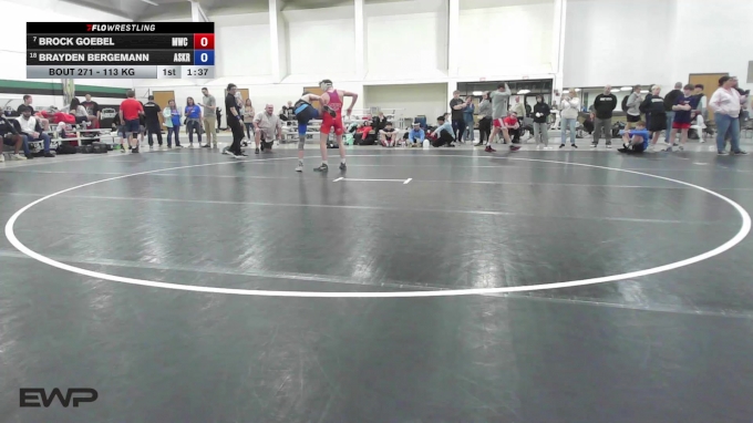 113 kg Quarterfinal - Brock Goebel, MWC Wrestling Academy vs Brayden ...