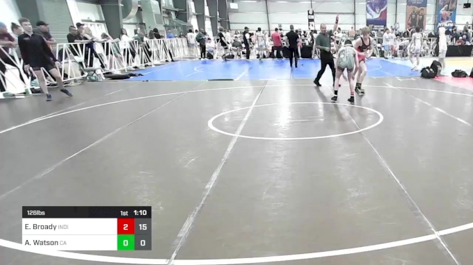 126 lbs Rr Rnd 3 - Elijah Broady, Indiana Outlaws White vs Asher Watson ...