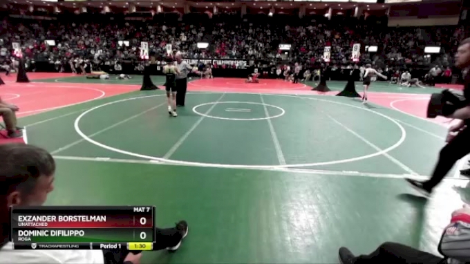 90 lbs Champ. Round 2 - Exzander Borstelman, Unattached vs Dominic ...