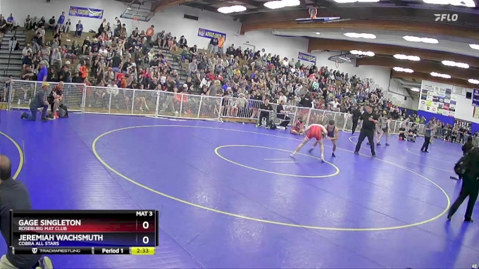 120 lbs 1st Place Match - Gage Singleton, Roseburg Mat Club vs Jeremiah ...