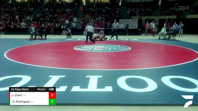 160-2A/1A 1st Place Match - AJ Rodrigues, South Carroll vs Joe Clark ...