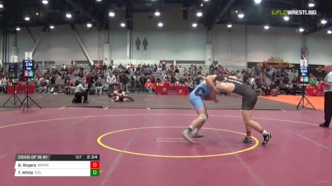 174 lbs Consi of 16 #1 - Bryce Rogers, Brown University vs Tyrel White ...