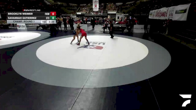 Champ. Round 1 - Brooklyn Weimer, Frontier High School Wrestling vs ...