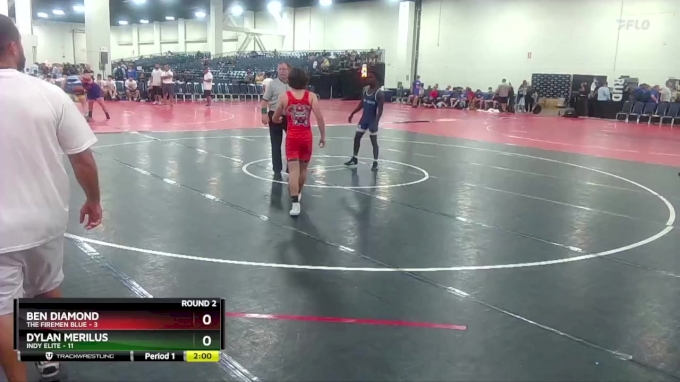 126 lbs Round 2 (6 Team) - Ben Diamond, The Firemen Blue vs Dylan ...