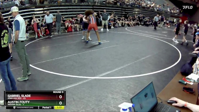 160 lbs Round 5 (6 Team) - Gabriel Slade, Iowa USA Red vs Austin Fouty ...