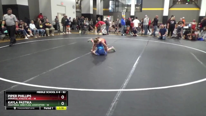 82 lbs Round 2 - Kayla Pastika, Owatonna Wrestling Association vs Piper ...