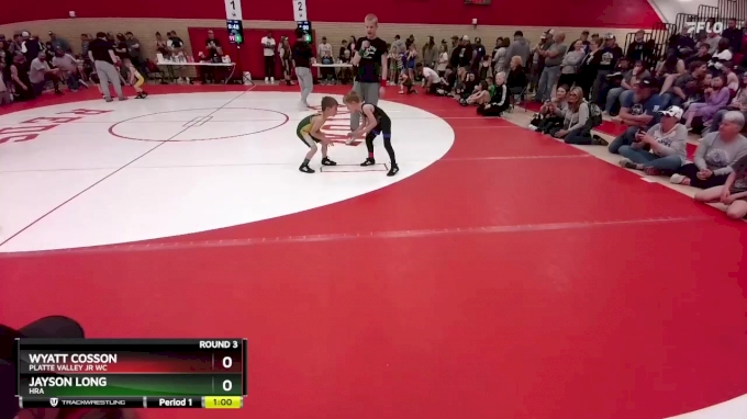 37-40 lbs Round 3 - Wyatt Cosson, Platte Valley Jr WC vs Jayson Long, HRA