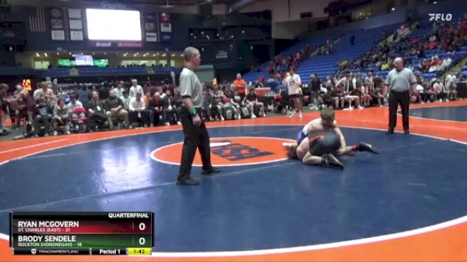 157 lbs Quarterfinals (8 Team) - Ryan McGovern, St. Charles (East) vs ...