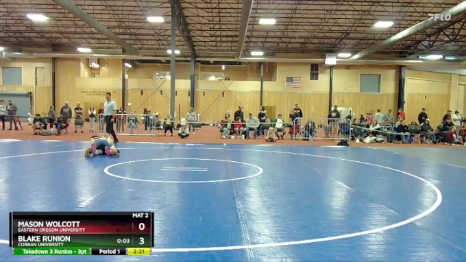 141 lbs Semifinal - Blake Runion, Corban University vs Mason Wolcott ...