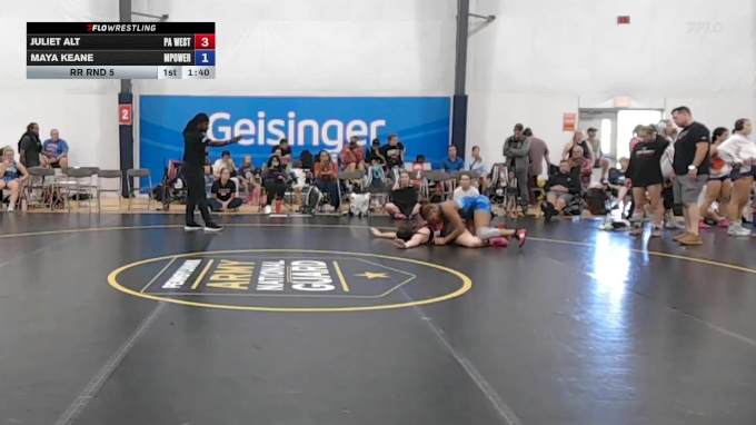 76 lbs Rr Rnd 5 - Juliet Alt, PA West Black - W vs Maya Keane, MPOWER ...