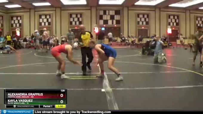 128 lbs Round 4 (8 Team) - Alexandria Graffius, Misfits Dark Angles vs ...
