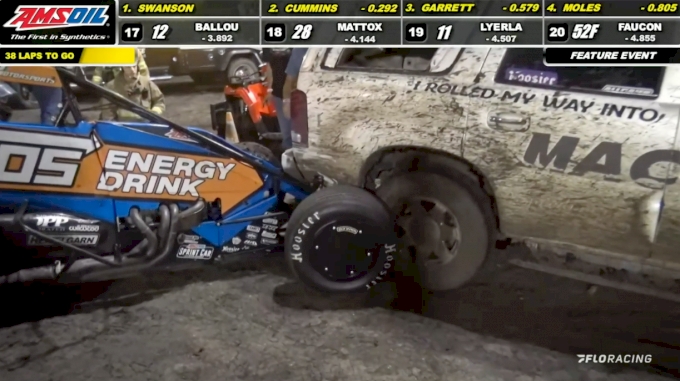 Justin Grant Smashes Into Push Truck At Macon Speedway