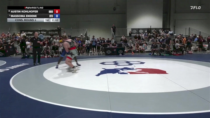 97 lbs Cons. Round 4 - Austin Kohlhofer, Ohio vs Massoma Endene, Burg ...