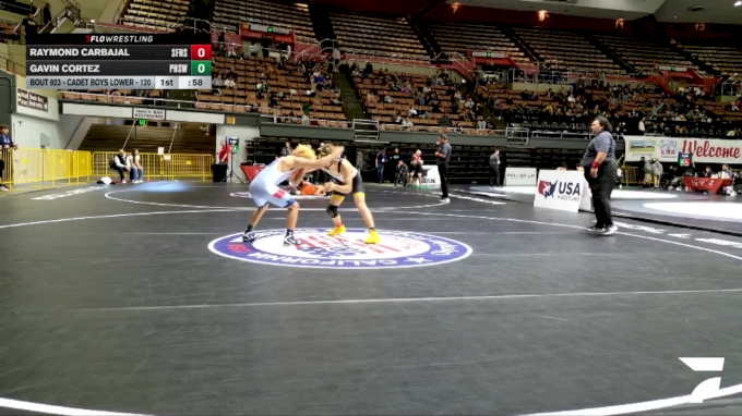 Cadet Boys Lower - 126 lbs Cons. Round 4 - Gavin Cortez, Pacifica High ...