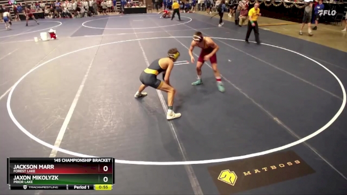 145 Championship Bracket Cons. Round 4 - Jaxon Mikolyzk, Prior Lake vs ...