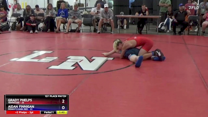 110 lbs Placement Matches (8 Team) - Grady Phelps, Tennessee vs Aidan ...