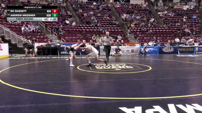 145 lbs First Round - Bo Bassett, Bishop McCort vs Andrew Messner ...