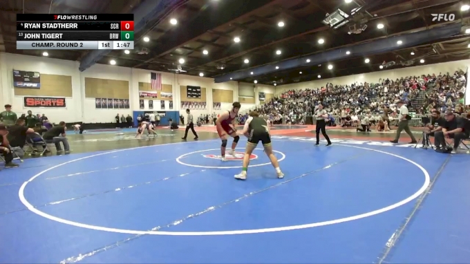 215 Boys Champ. Round 2 - John Tigert, Brawley vs Ryan Stadtherr ...