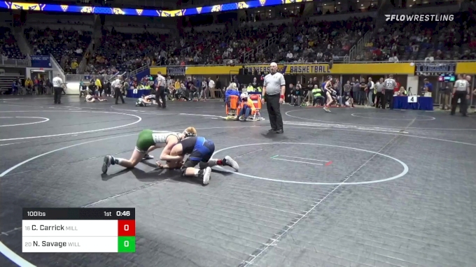 100 lbs Consi Of 8 #2 - Chase Carrick, Millcreek vs Nolan Savage ...