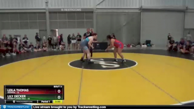 200 lbs Quarterfinals (8 Team) - Leila Thomas, Indiana vs Lily Decker ...