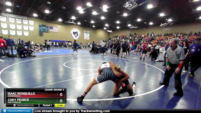 120 lbs Champ. Round 3 - Isaac Ronquillo, Bakersfield vs Cody Pearce ...