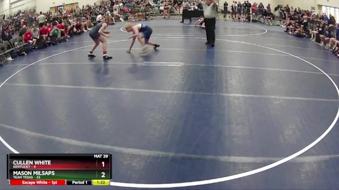 117 lbs Round 2 (6 Team) - Mason Milsaps, Team Texas vs Cullen White ...