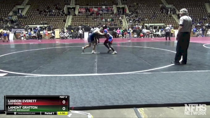 5A 190 lbs Quarterfinal - Landon Everett, Gulf Shores vs Lamont Gratton ...