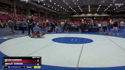 132 lbs Semifinal - Devon Harrison, MO vs Presley Johnson, MO