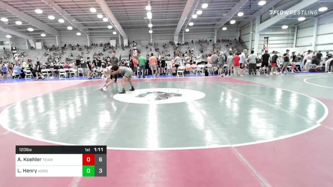 120 lbs Round Of 16 - Alan Koehler, Team Carnage vs Laudan Henry, Iron ...