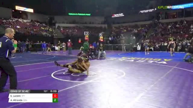 132 lbs Consi of 32 #2 - Eric Lucero, Etiwanda (SS) vs Anthony Miranda ...