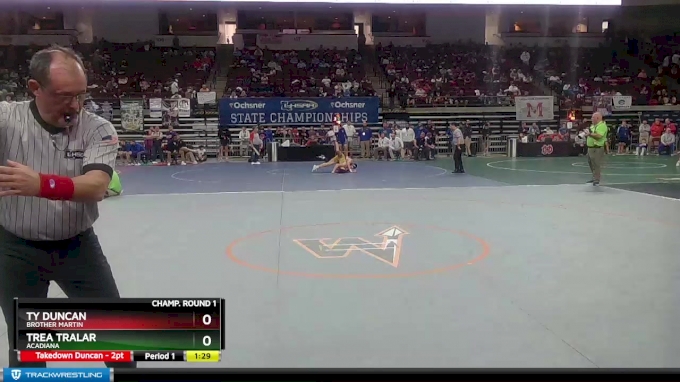 D 1 138 lbs Champ. Round 1 - Ty Duncan, Brother Martin vs Trea Tralar, Acadiana