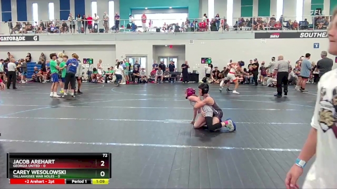72 lbs Round 4 (6 Team) - Jacob Arehart, Georgia United vs Carey ...