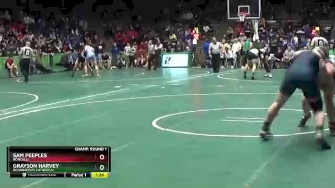 195 lbs Champ. Round 1 - Sam Peeples, Roncalli vs Grayson Harvey ...