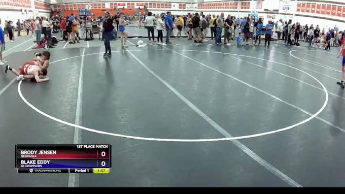 106 lbs 1st Place Match - Brody Jensen, Nebraska vs Blake Eddy, GI ...