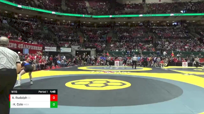 Semifinal - Kira Cole, Miami East(G) vs Addison Rudolph, Central ...