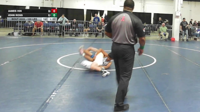 100 lbs Quarterfinal - James Hin, CA vs John Ross, NJ