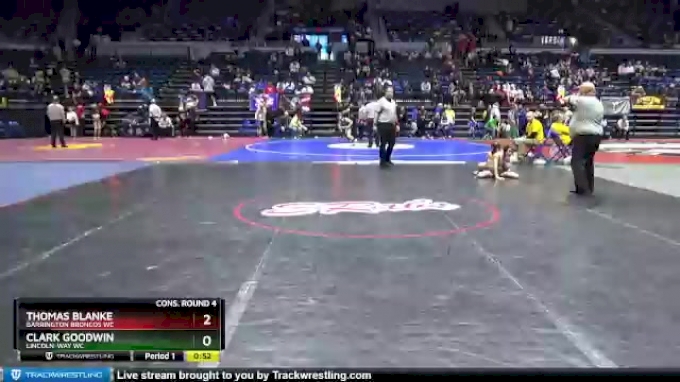 64 lbs Cons. Round 4 - Thomas Blanke, Barrington Broncos WC vs Clark ...