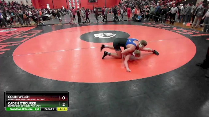 215 lbs Champ. Round 1 - Caden O`Rourke, Frankfort (LINCOLN-WAY EAST ...