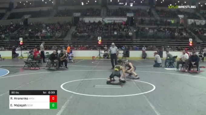80 lbs Round Of 16 - Ryan Hrenenko, Apex vs Elbrus Majagah, Scorpions