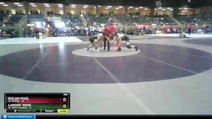 160 lbs Semis (4 Team) - Dolan Pool, 4A Sisters vs Landen Wing, 4A ...