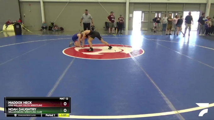 106 lbs Cons. Round 3 - Maddox Heck, King William Youth Wrestling vs ...