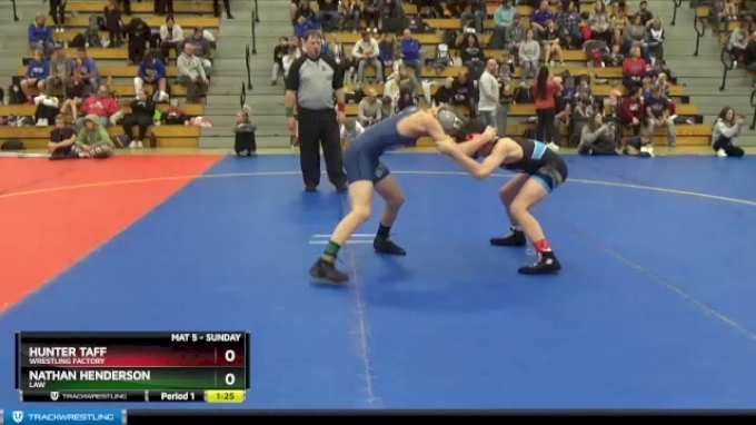 110 lbs Semifinal - Nathan Henderson, LAW vs Hunter Taff, Wrestling Factory