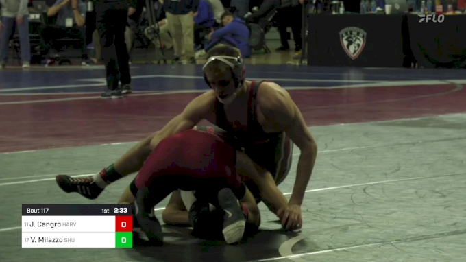 141 lbs Consi Of 8 #1 - Joseph Cangro, Harvard vs Vincent Milazzo ...
