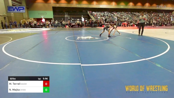 92 lbs Quarterfinal - Myles Terrell, Bay Area Dragons vs Noah Majka, OKWA