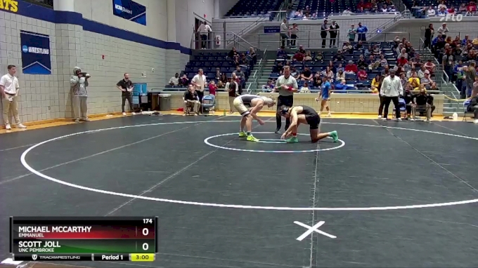 174 lbs Quarterfinal - Scott Joll, UNC Pembroke vs Michael Mccarthy ...